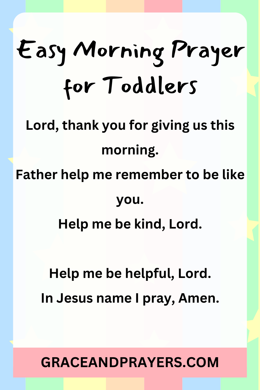 57 Easy To Learn Prayers for Toddlers - Grace and Prayers