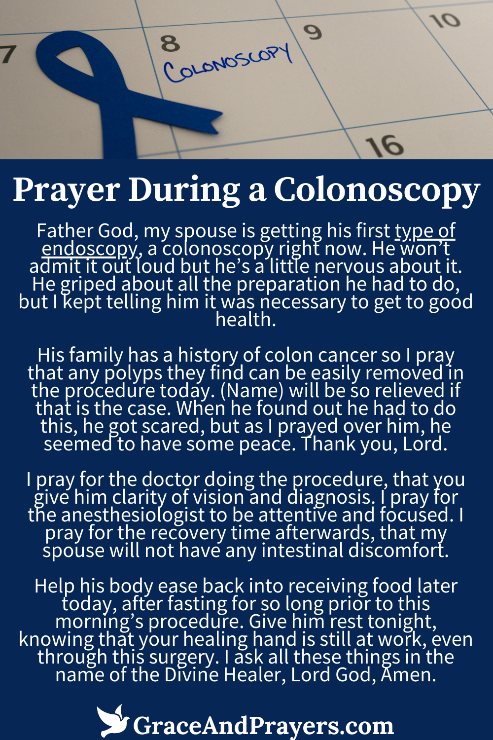 5 Fear-Reducing Prayers for a Colonoscopy - Grace and Prayers