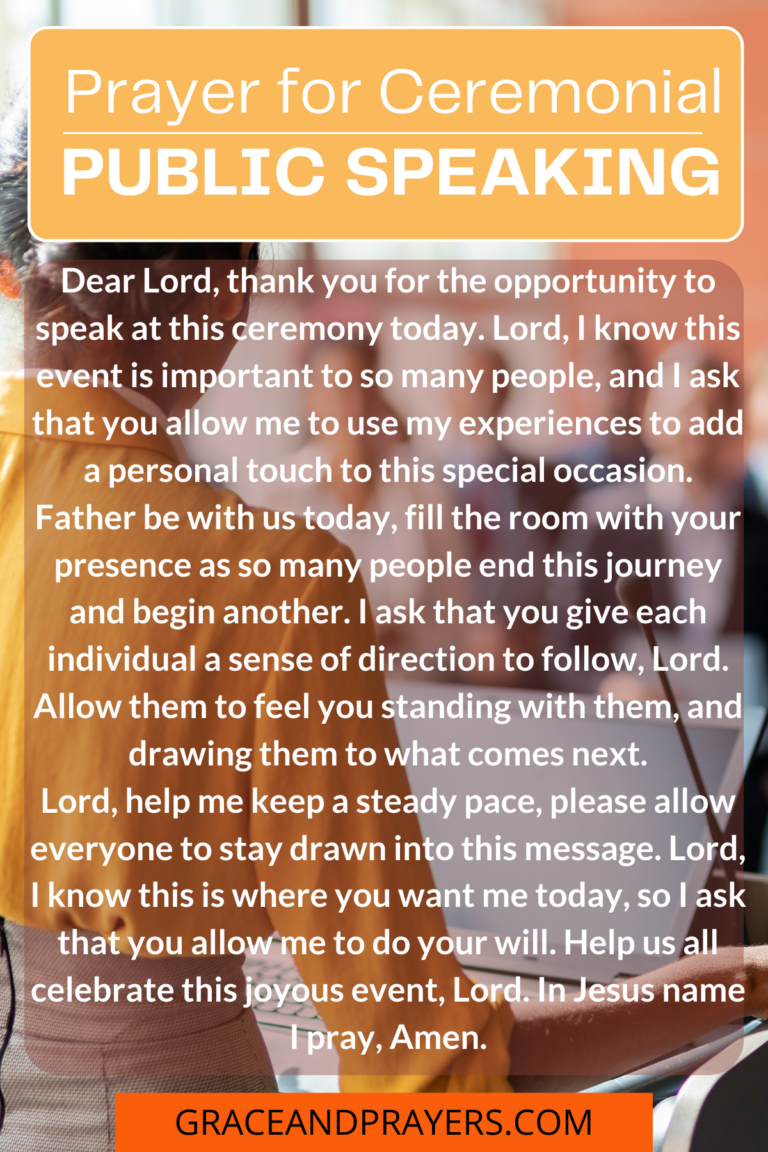 8 Calming Prayers for Public Speaking - Grace and Prayers