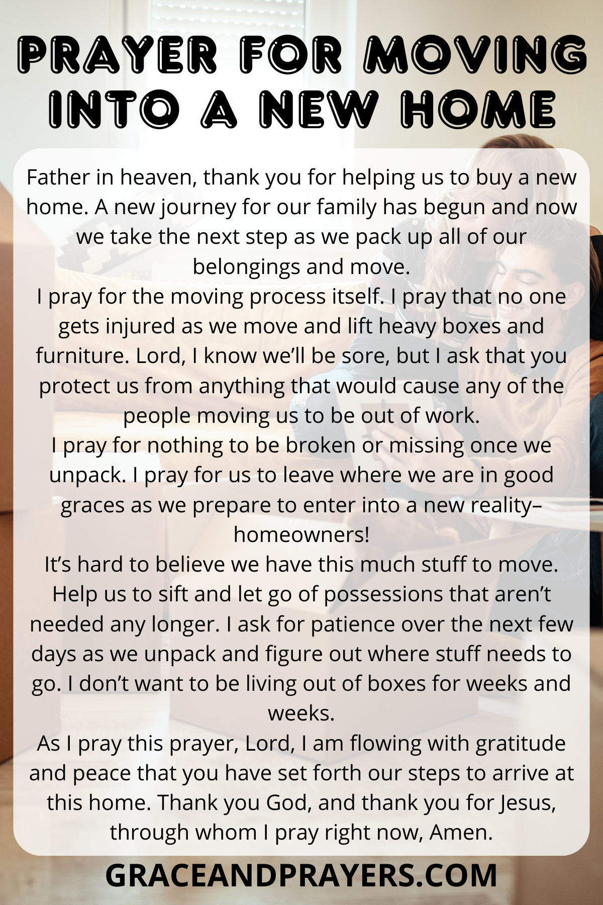 6 Grateful Prayers for a New Home - Grace and Prayers