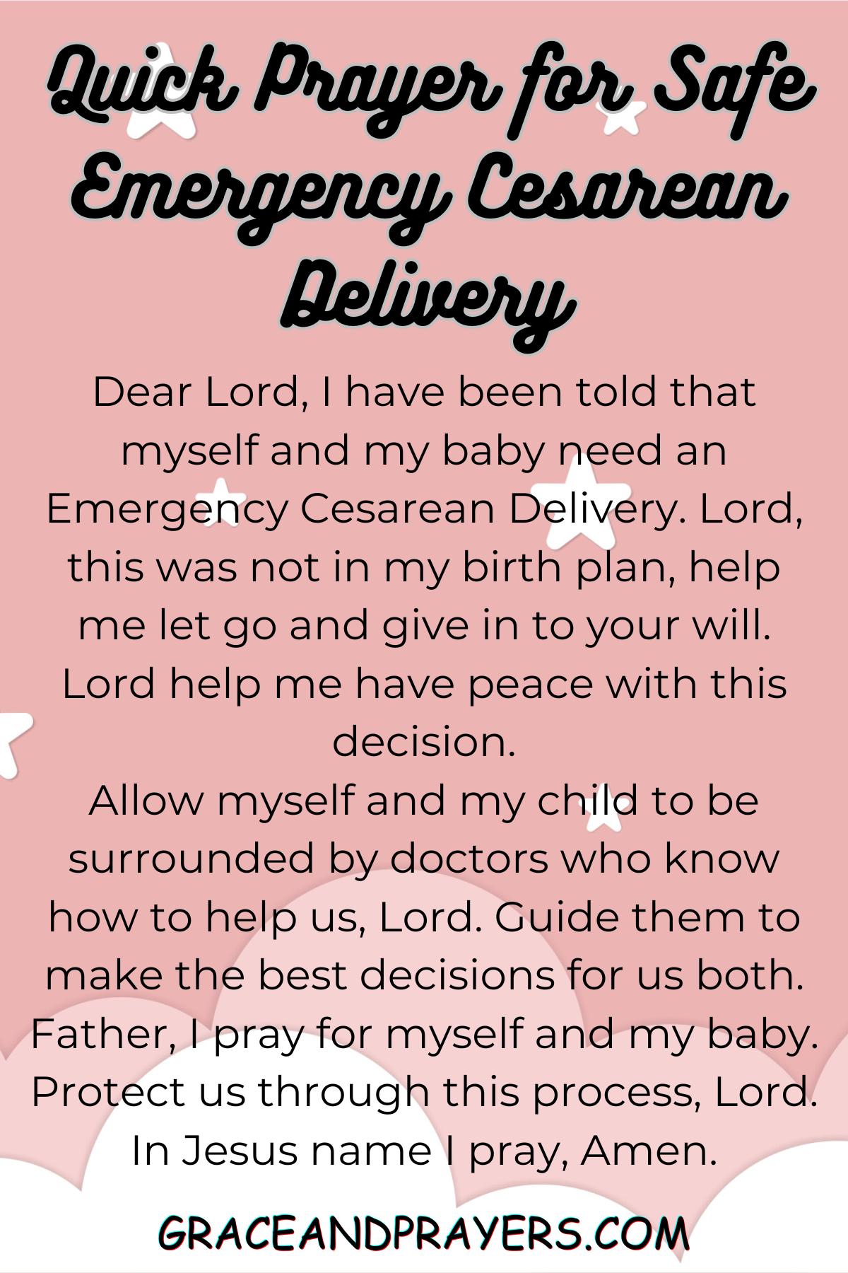 8 Calming Prayers for a Safe Cesarean Delivery - Grace and Prayers