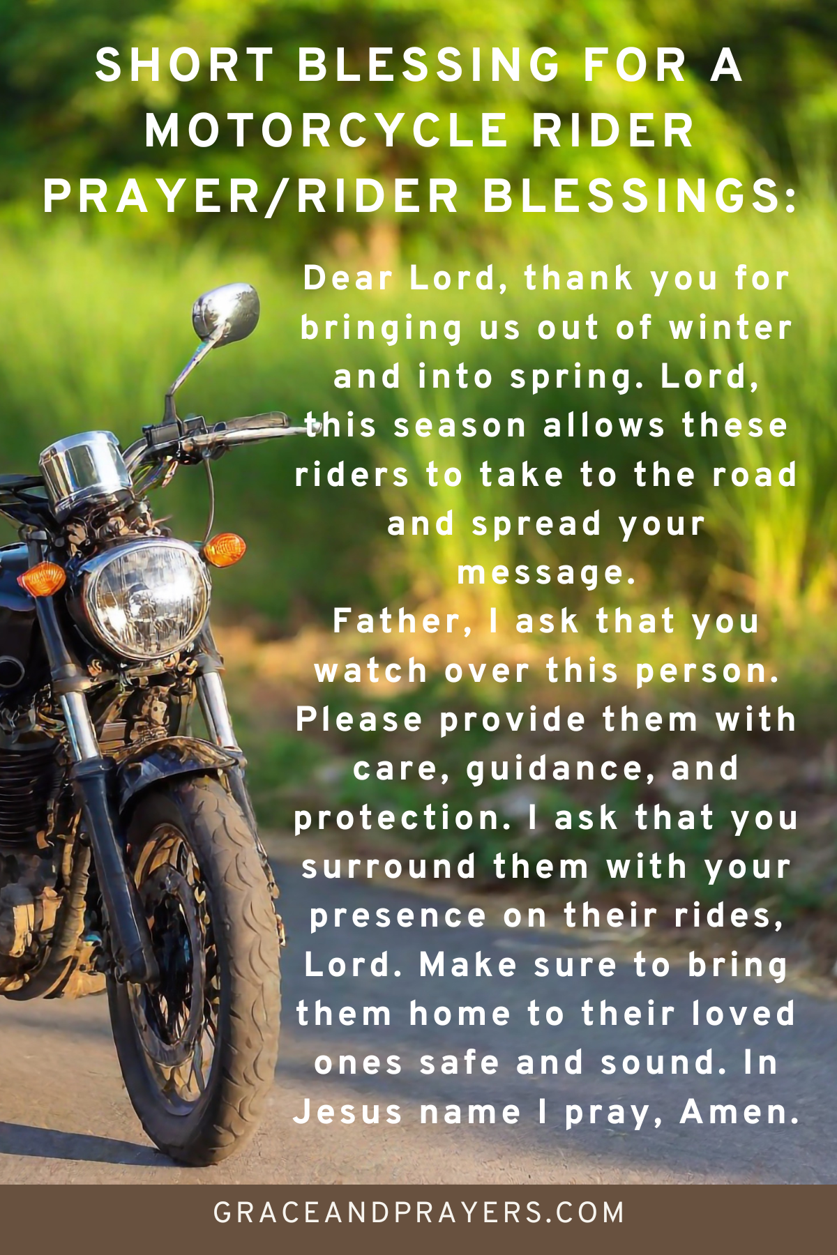 7 Powerful Prayers for Motorcycle Riders - Grace and Prayers