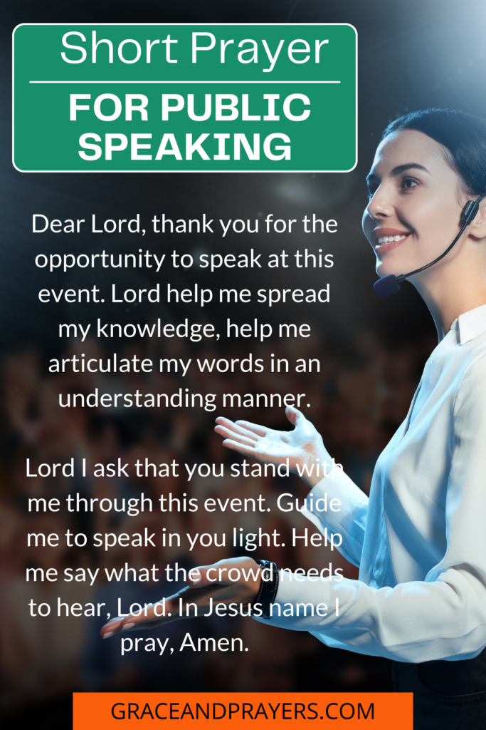 8 Calming Prayers for Public Speaking - Grace and Prayers