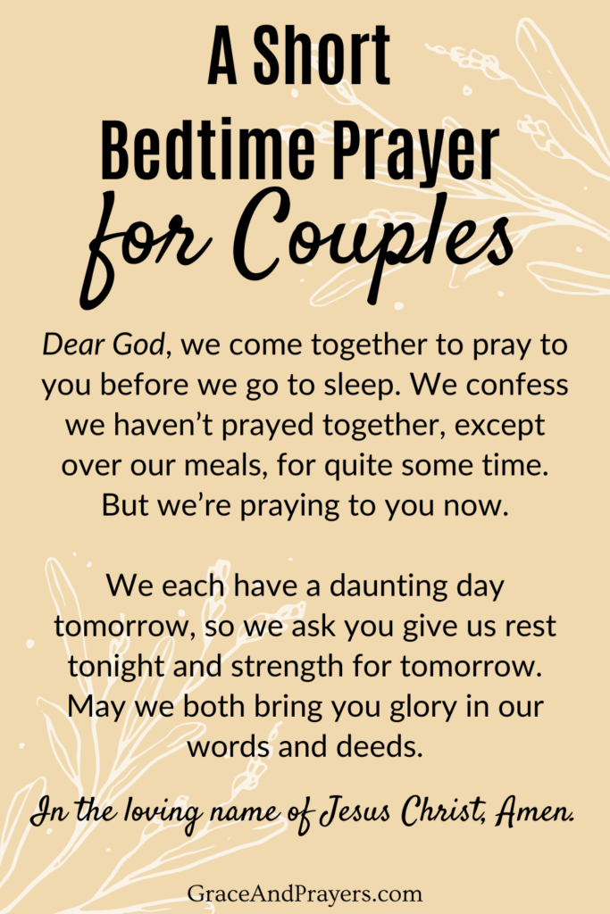 11 Tender Bedtime Prayers for Couples - Grace and Prayers