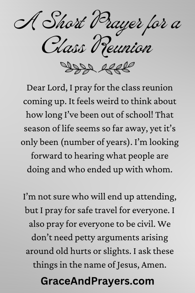 4 Endearing Prayers for a Class Reunion - Grace and Prayers