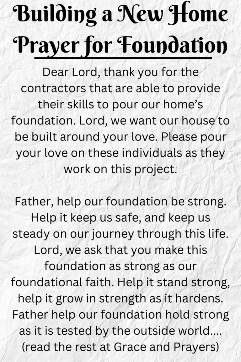 11 Prayers for Building a New House - Grace and Prayers