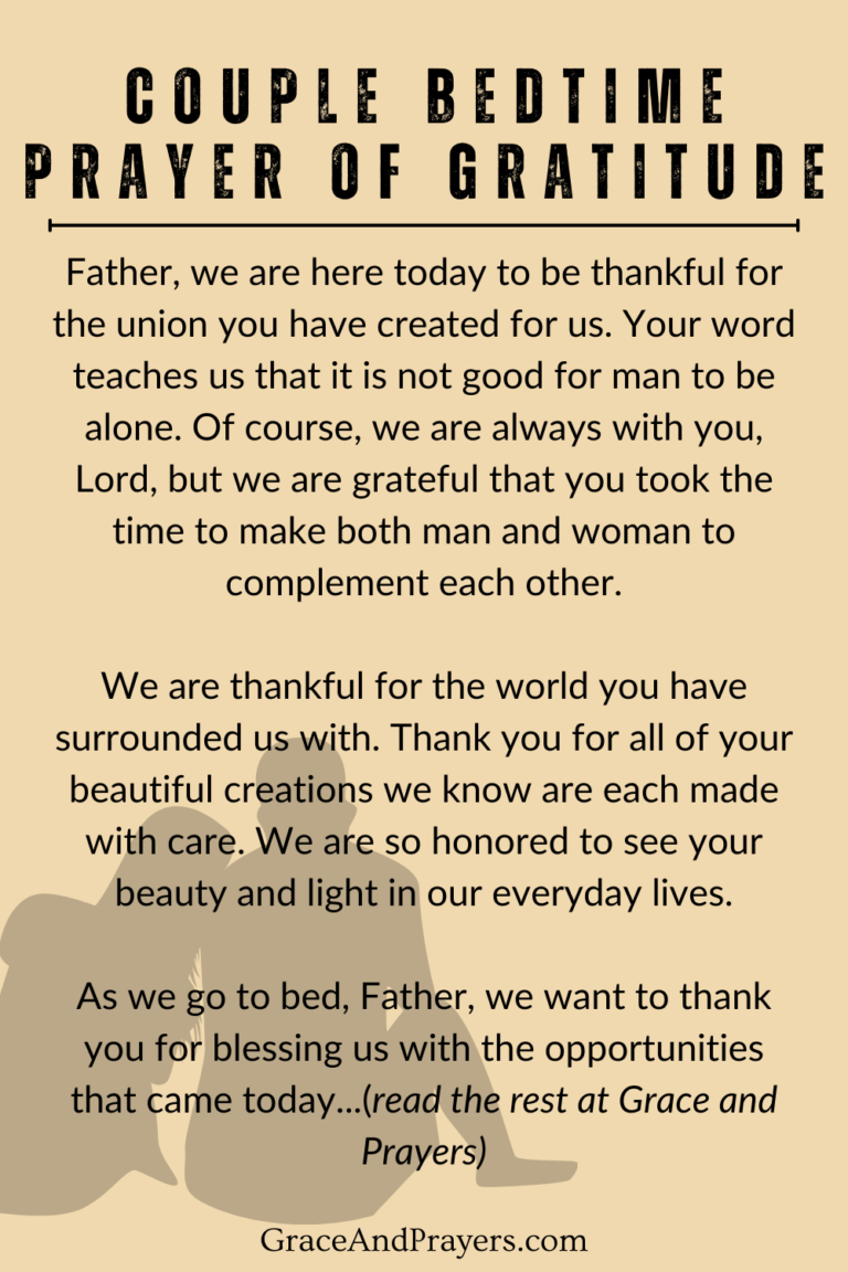 11 Tender Bedtime Prayers for Couples - Grace and Prayers