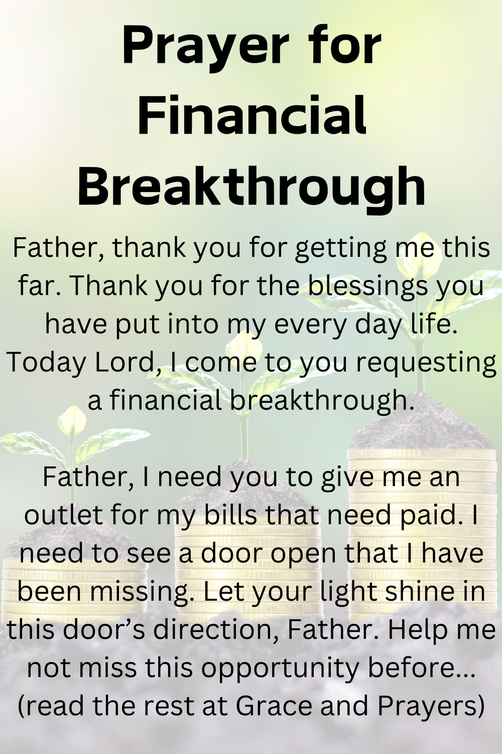 11 Generous Prayers for Financial Breakthroughs - Grace and Prayers