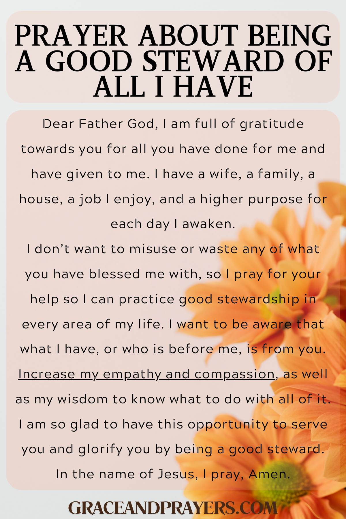 7 Hopeful Prayers For Being A Good Steward - Grace and Prayers