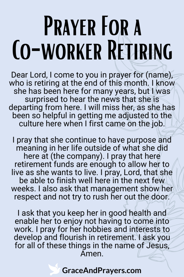 5 Caring Prayers For a Co-Worker Leaving - Grace and Prayers