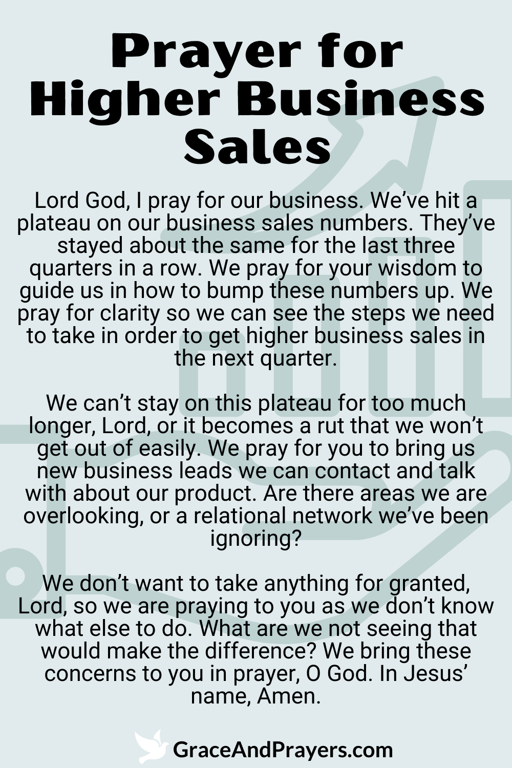 5 Prayers for New Customers and Sales - Grace and Prayers