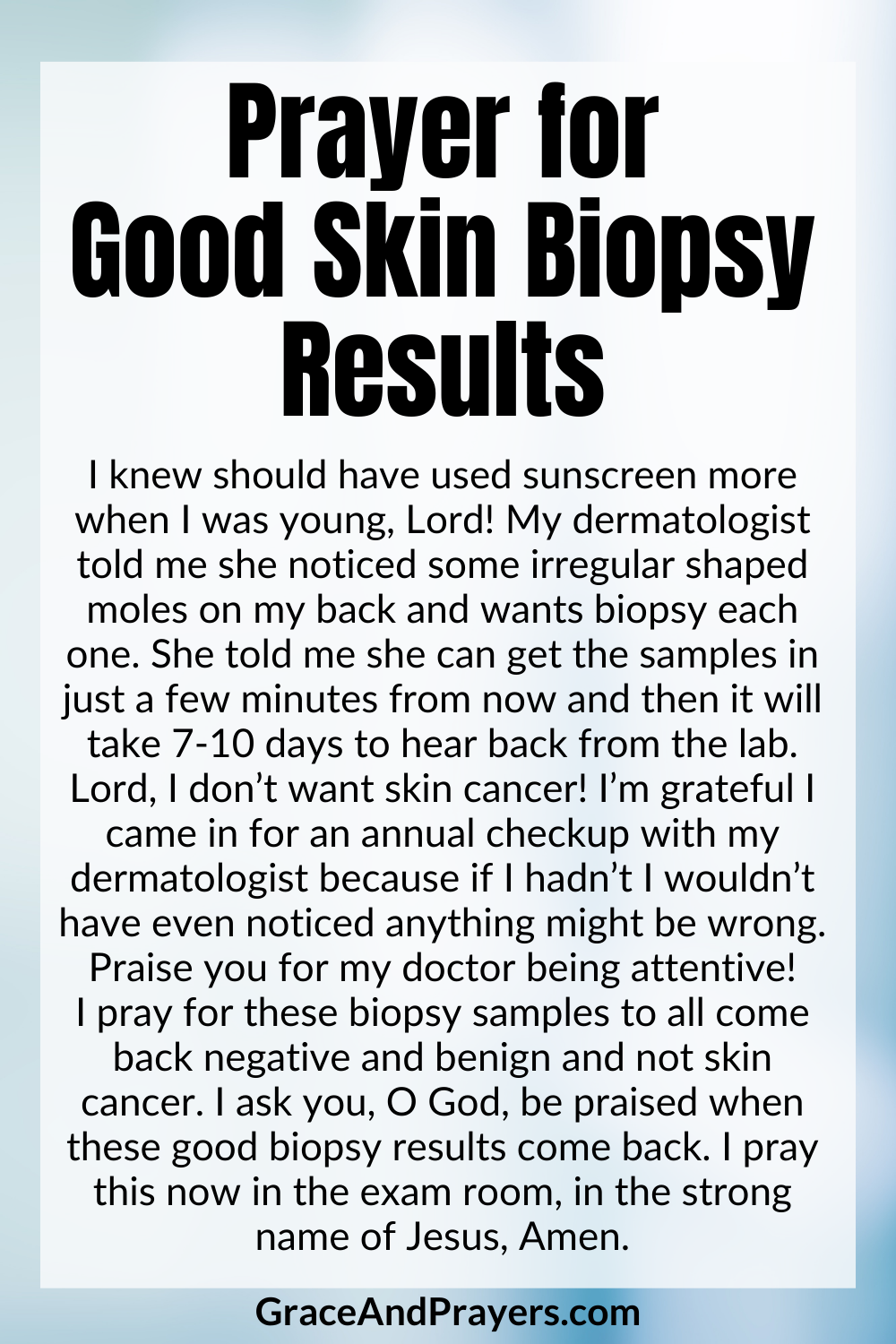 7 Realistic Prayers for Good Biopsy Results - Grace and Prayers