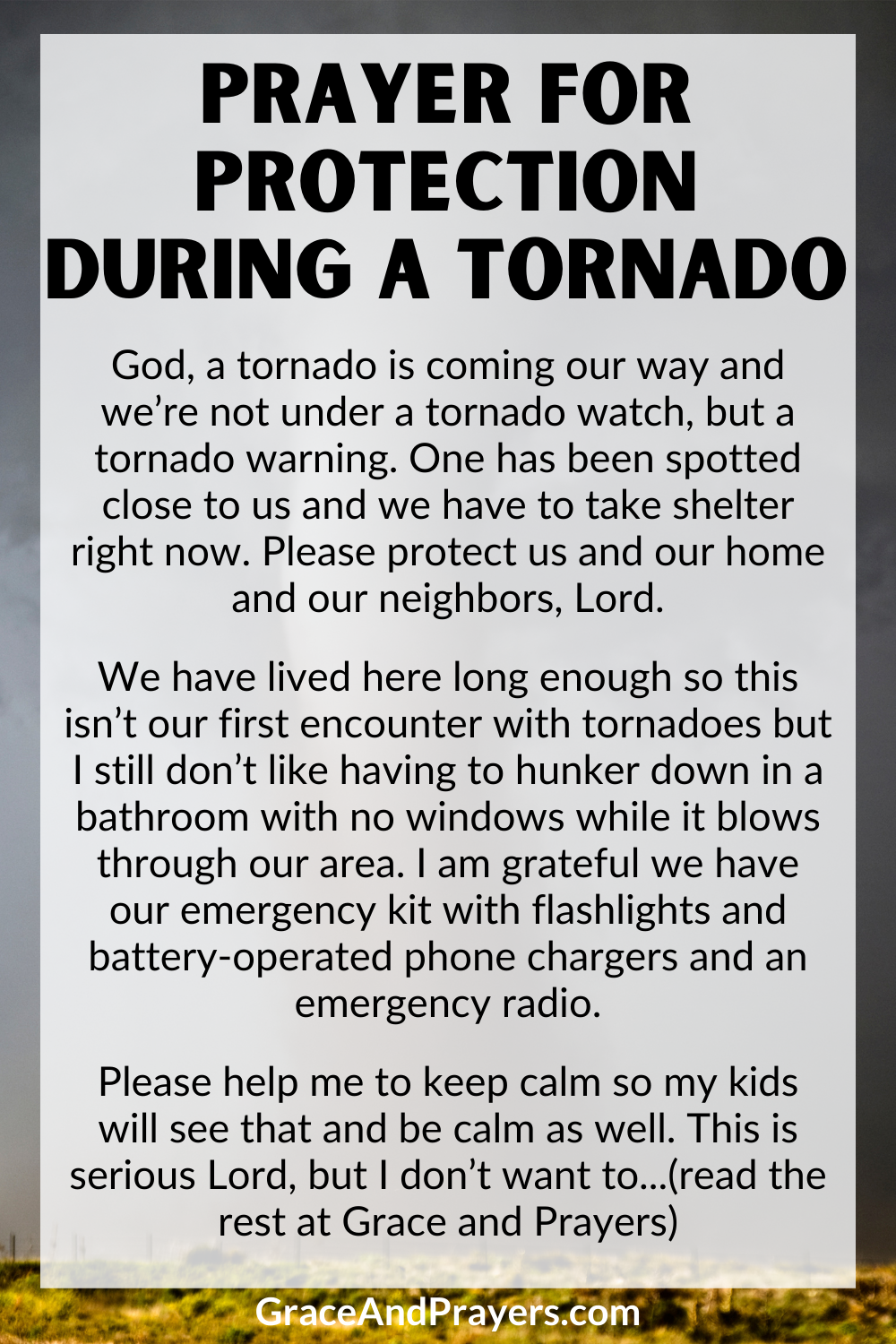 8 Powerful Prayers for Safety & Protection in Bad Weather - Grace and ...