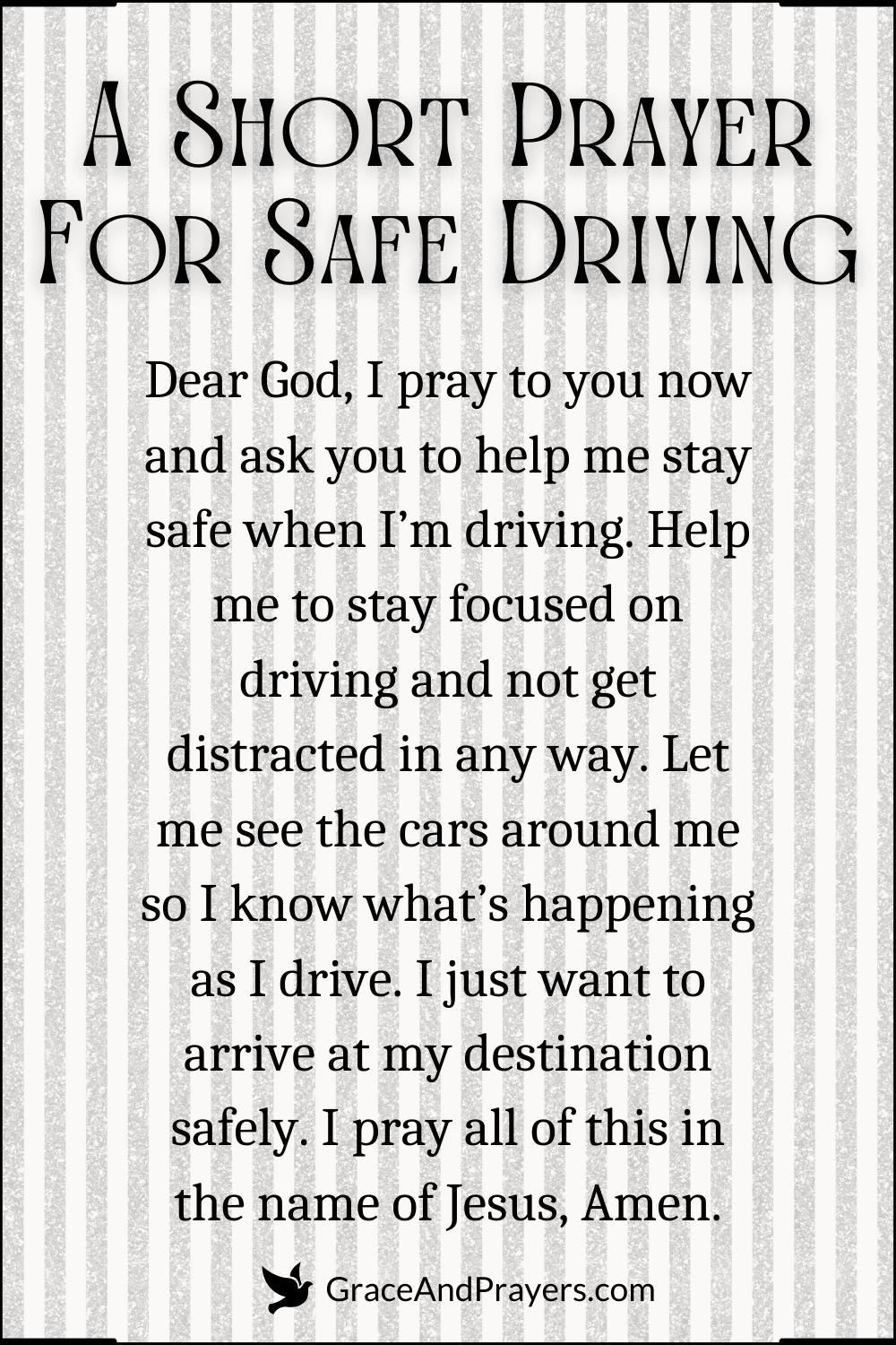 5 Helpful Prayers For Safe Driving - Grace and Prayers
