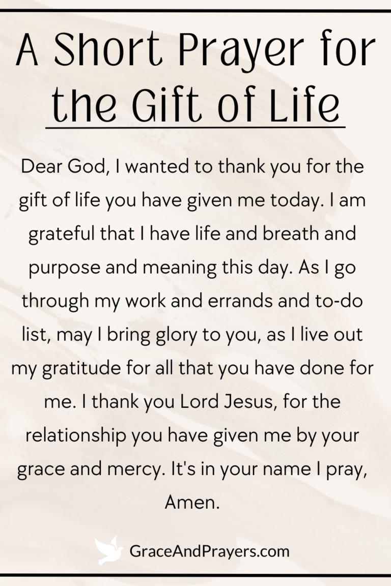 4 Morning Prayers To Thank God For The Gift Of Life - Grace and Prayers