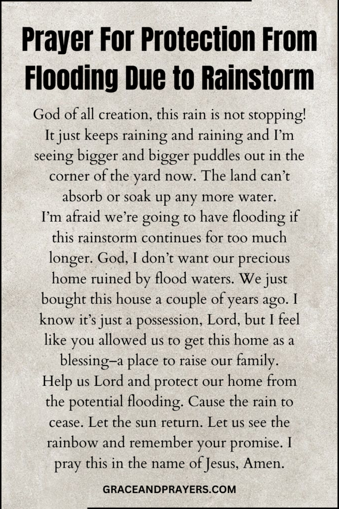 4 Prayers For Protection From Floods - Grace and Prayers