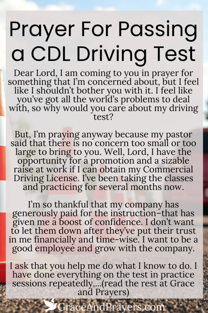 4 Effective Prayers For Passing a Driving Test - Grace and Prayers