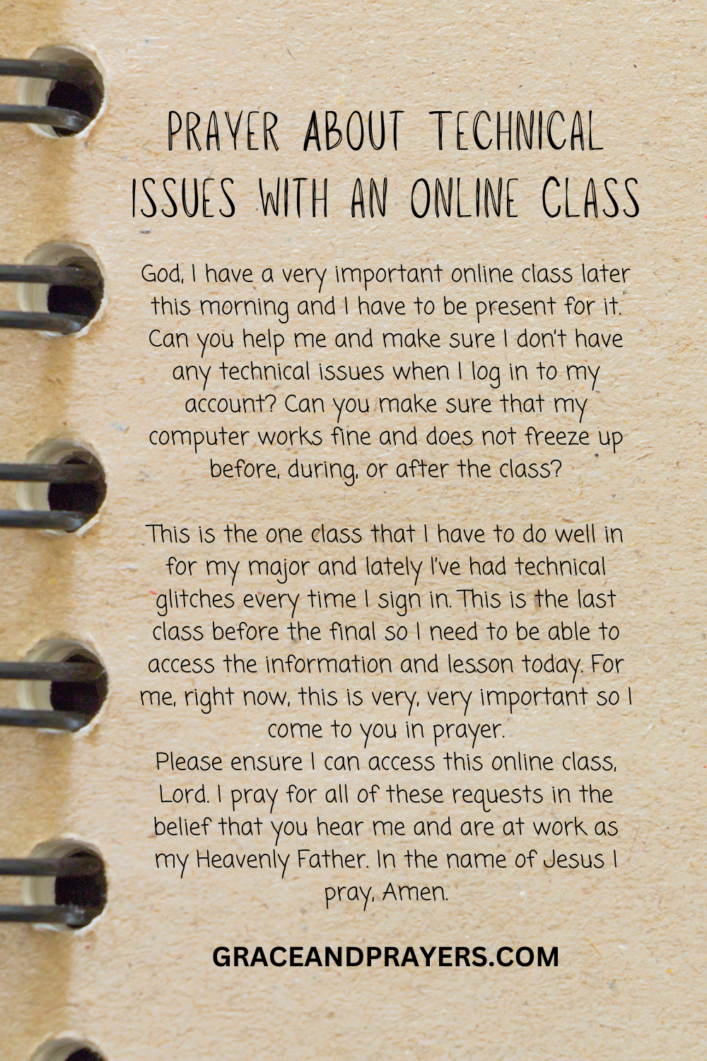 6 Simple Prayers For an Online Class - Grace and Prayers