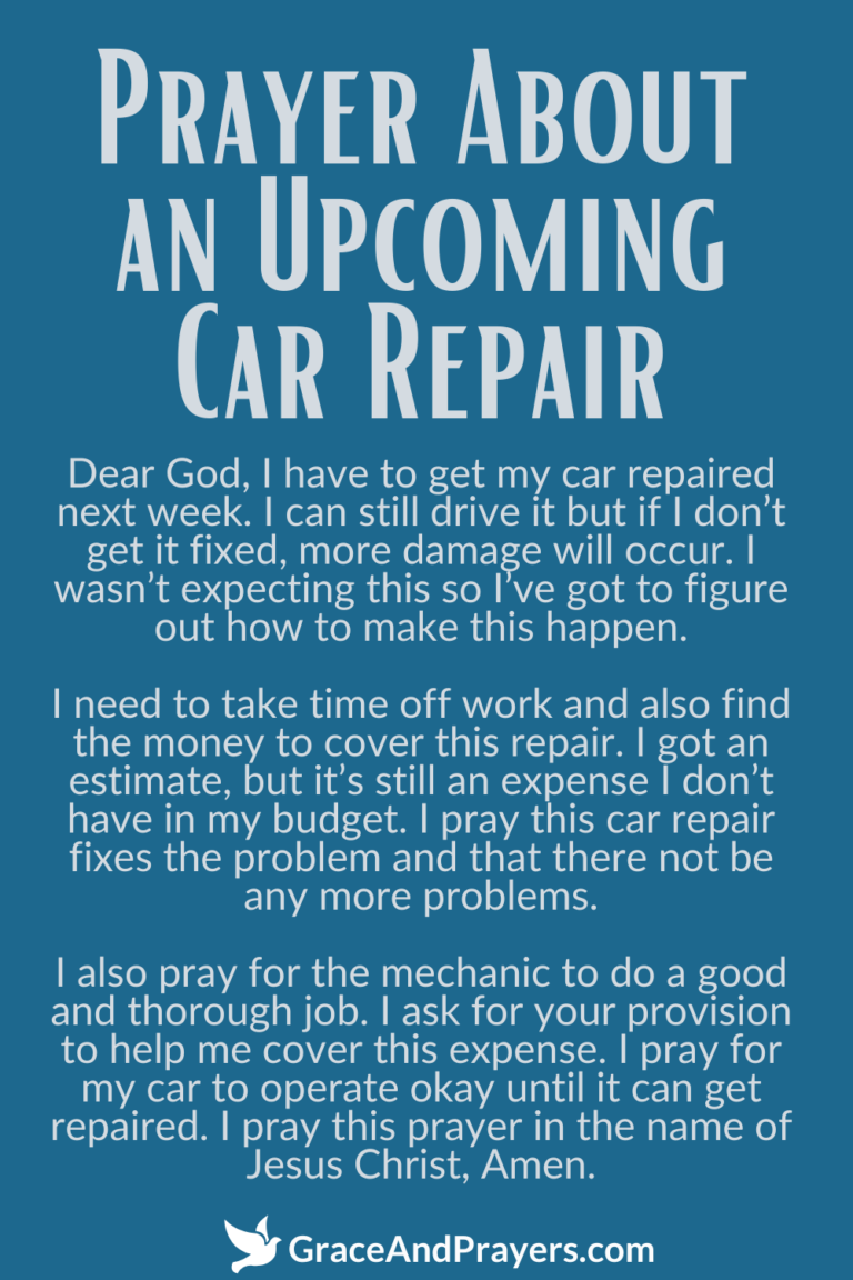 8 Focused Prayers About Car Repair - Grace and Prayers