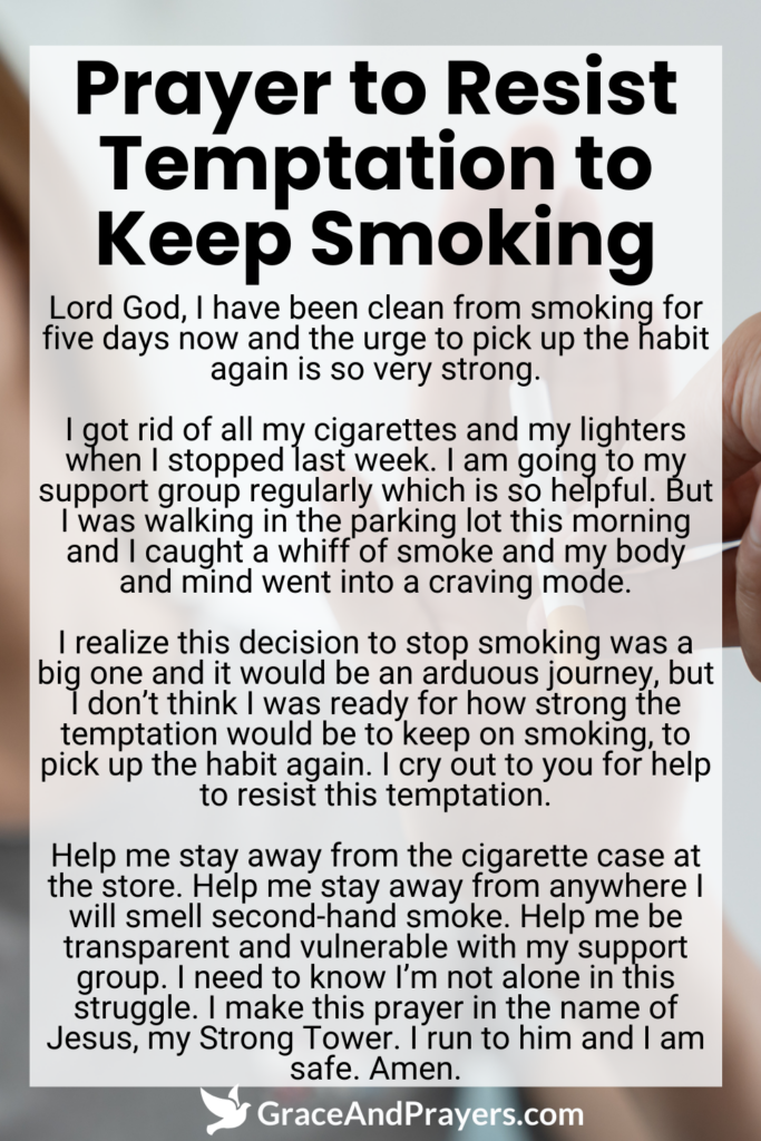 13 Powerful Prayers to Stop Smoking - Grace and Prayers