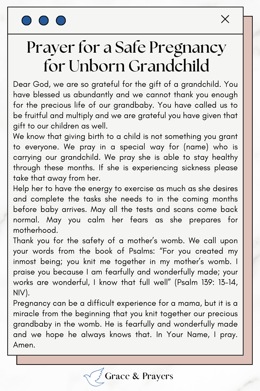 7 Loving Prayers for Your Unborn Grandchild - Grace and Prayers