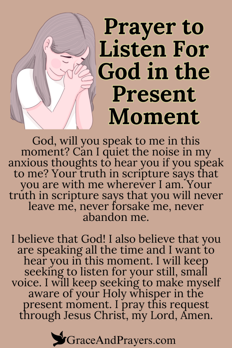 8 Persistent Prayers to Be in The Present Moment - Grace and Prayers
