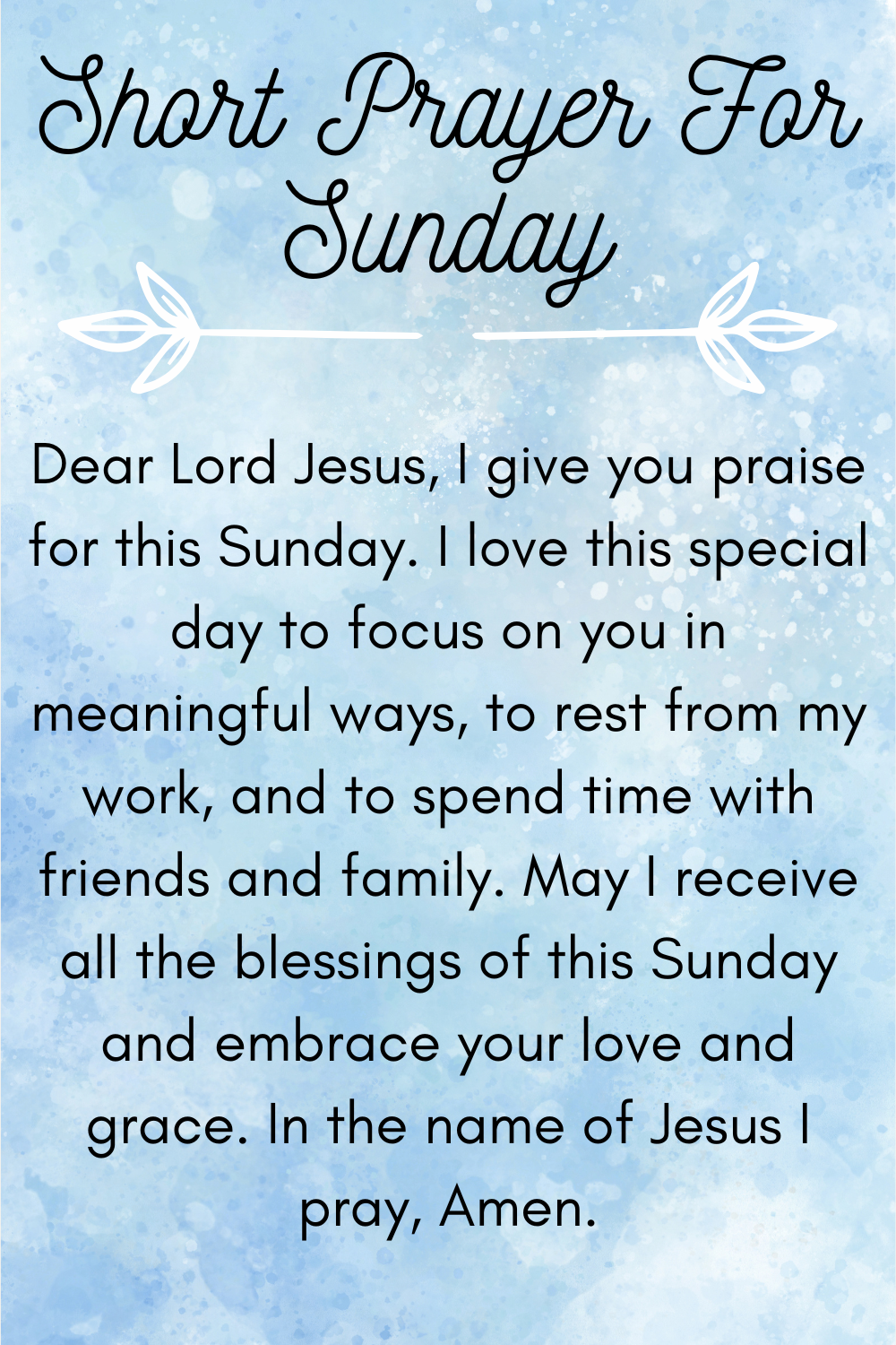 12 Simple Prayers For Sunday - Grace and Prayers