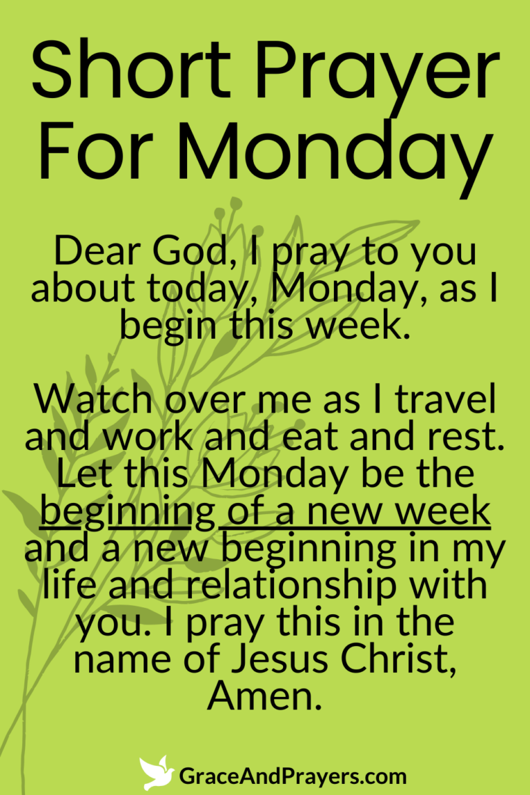 10 Clear Prayers for Monday - Grace and Prayers