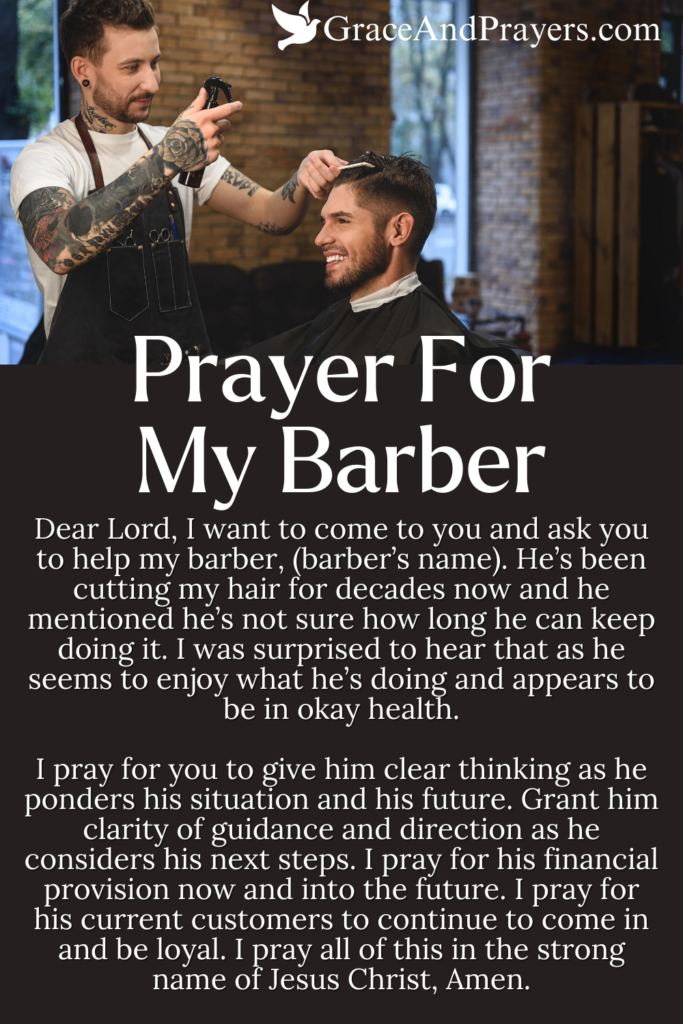 7 Caring Prayers For Hair Stylists and Barbers - Grace and Prayers