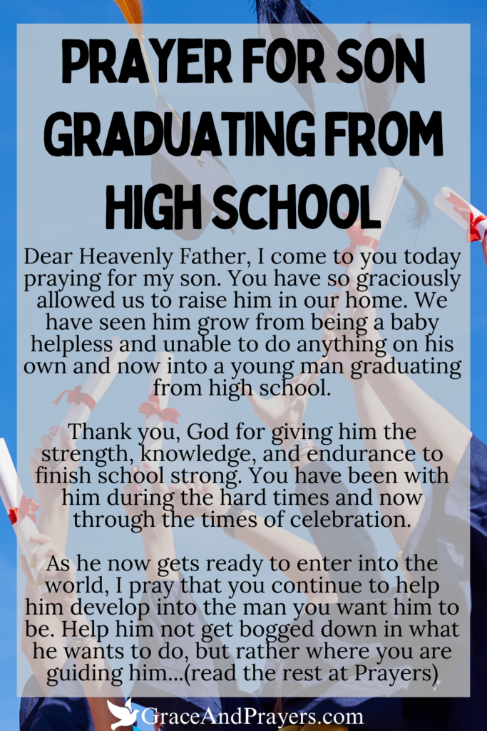 5 Guiding Graduation Prayers For Your Son - Grace and Prayers