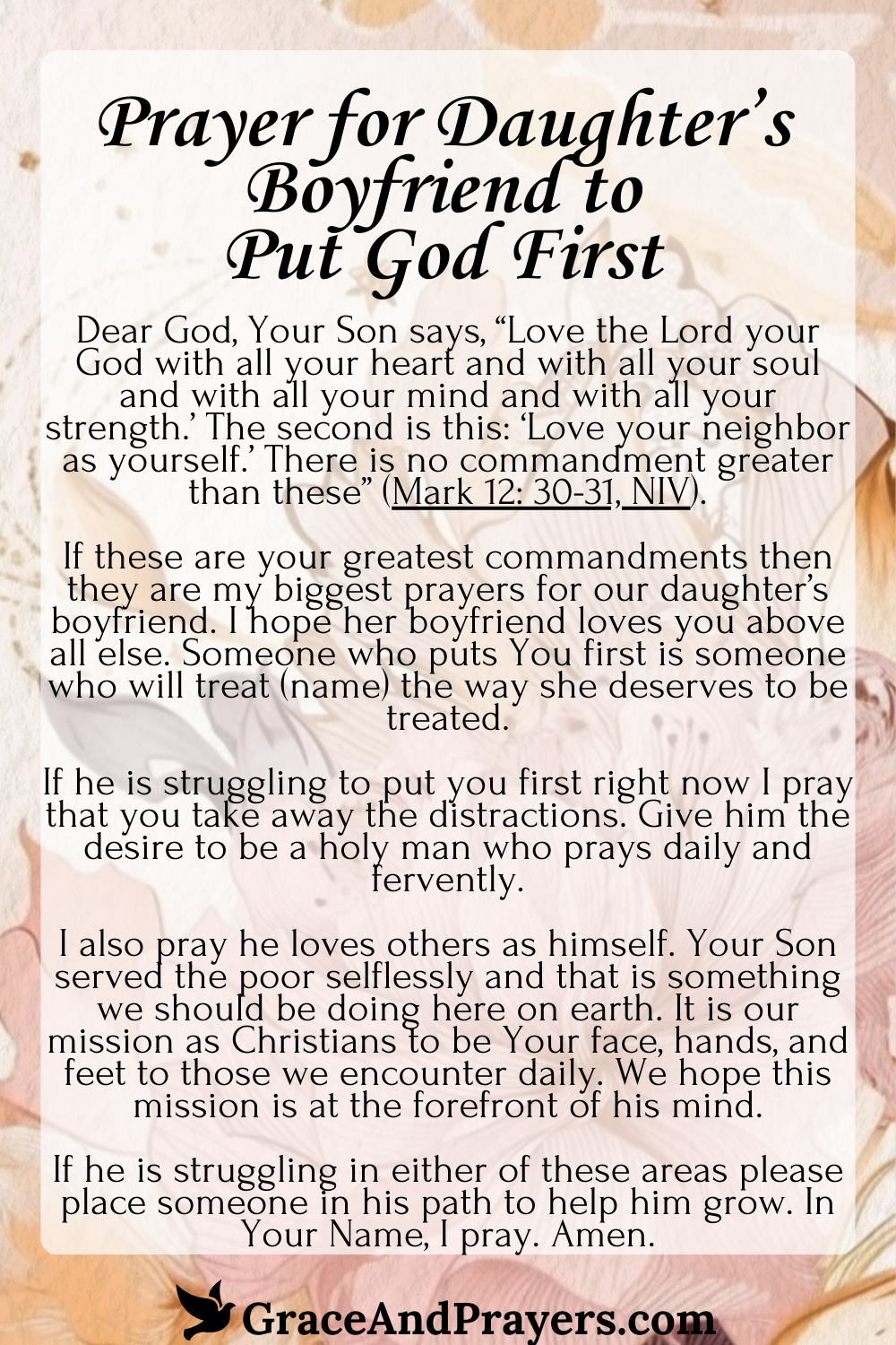 6 Loving Prayers for a Daughter and Her Boyfriend - Grace and Prayers