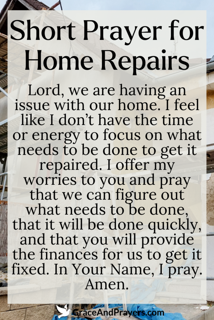 7 Surrendering Prayers for Home Repairs - Grace and Prayers