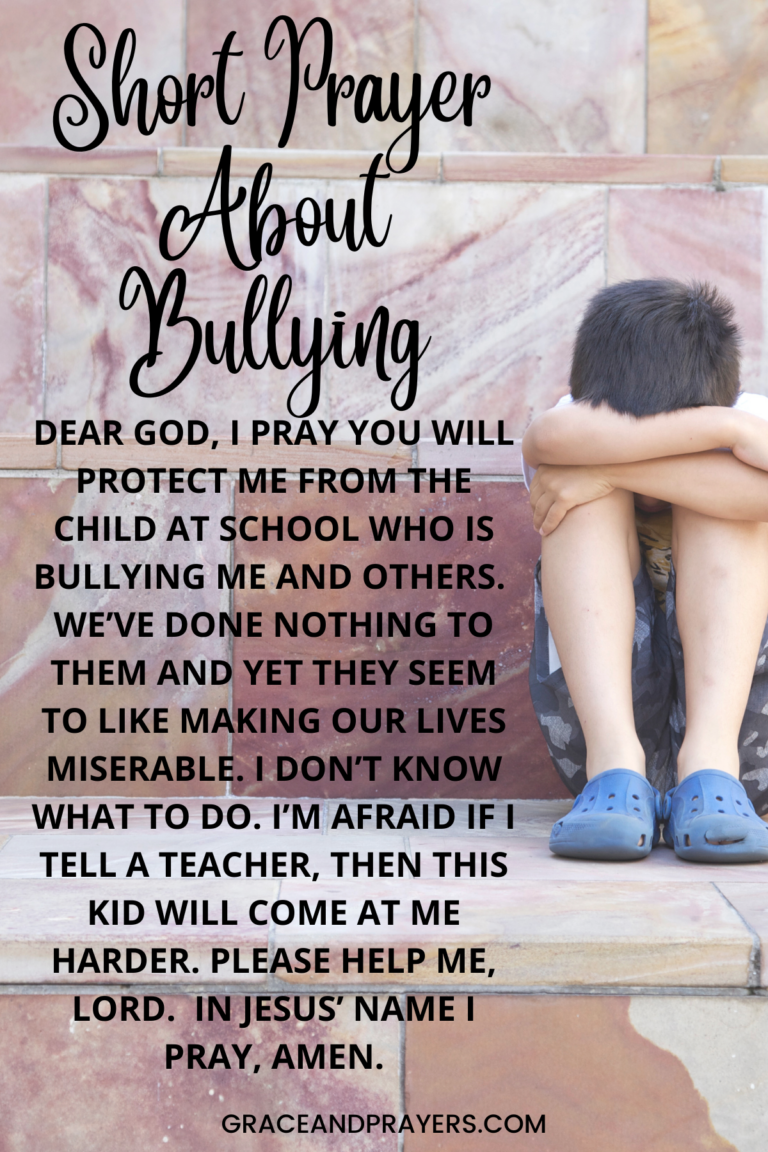 11 Passionate Prayers For Victims Of Bullying - Grace and Prayers