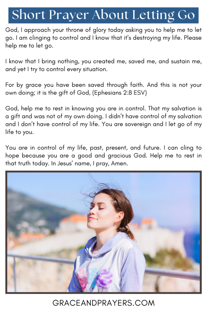 4 Surrendering Prayers For Letting Go - Grace and Prayers