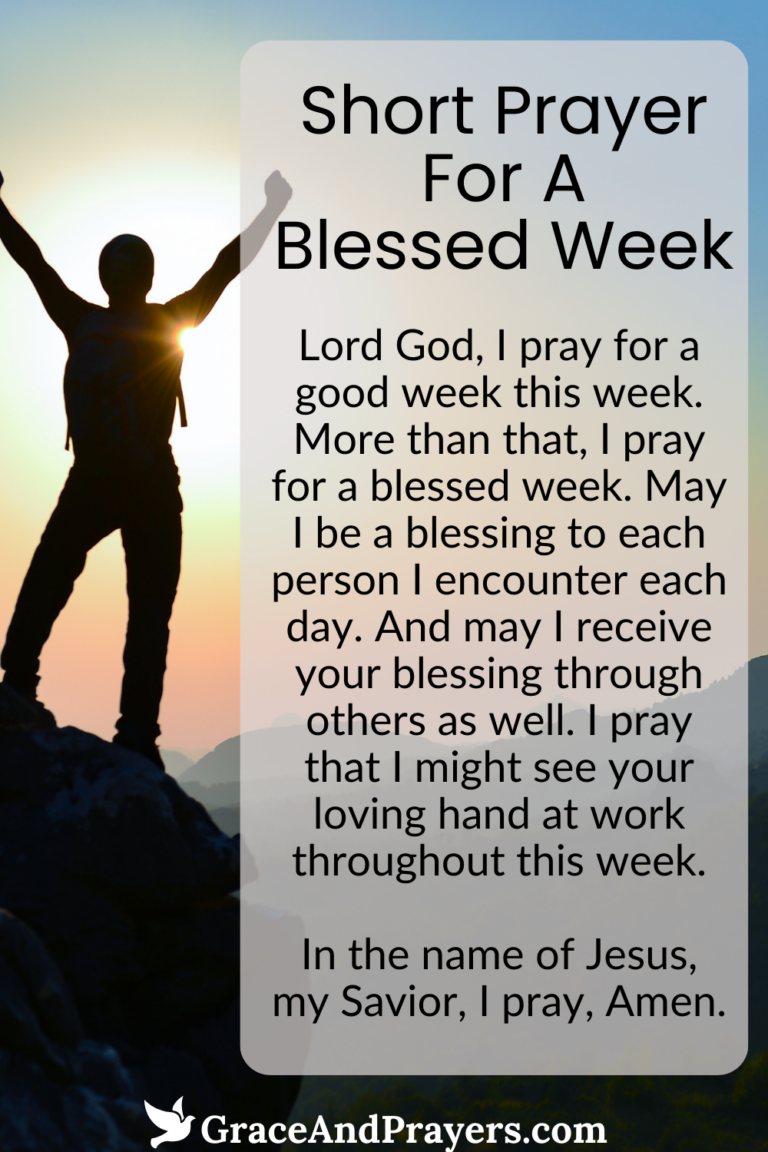 10 Practical Prayers For A Good Week - Grace and Prayers