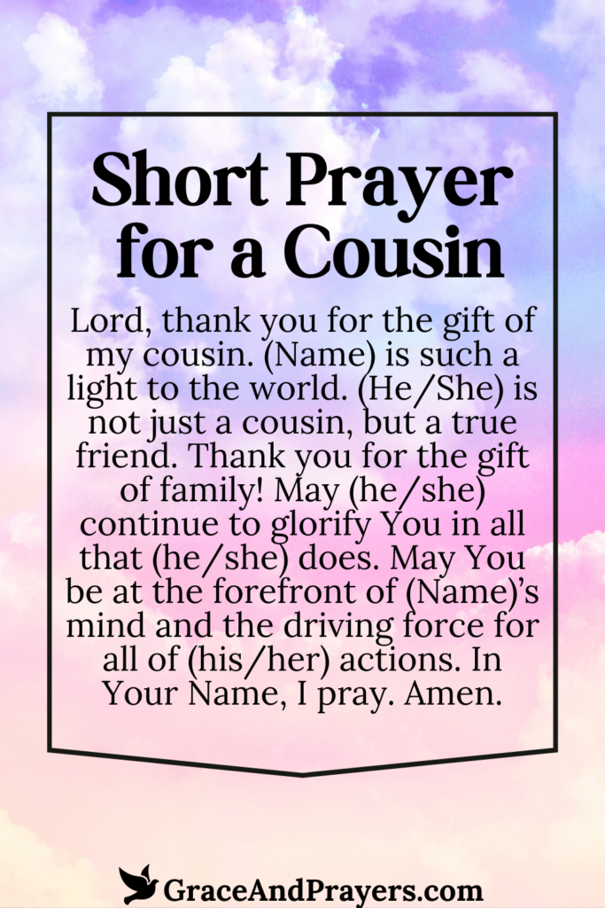 6 Heartfelt Prayers for a Cousin - Grace and Prayers