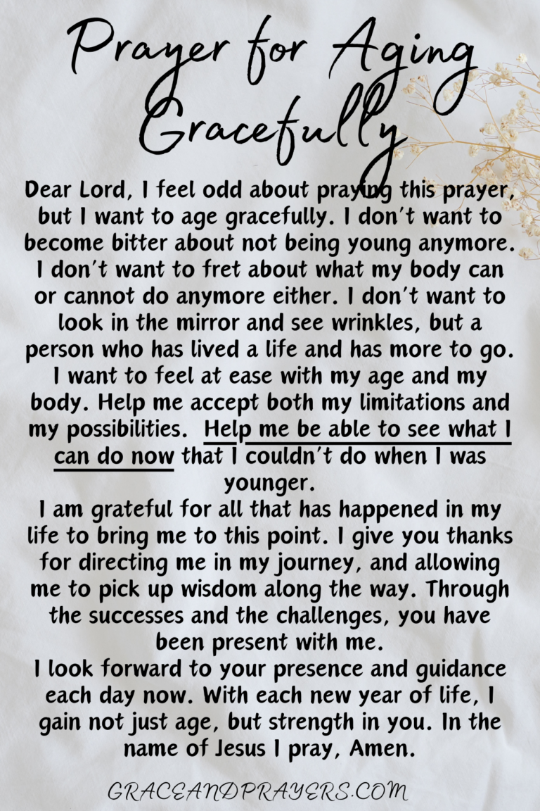 9 Kind Prayers For Aging Gracefully - Grace and Prayers