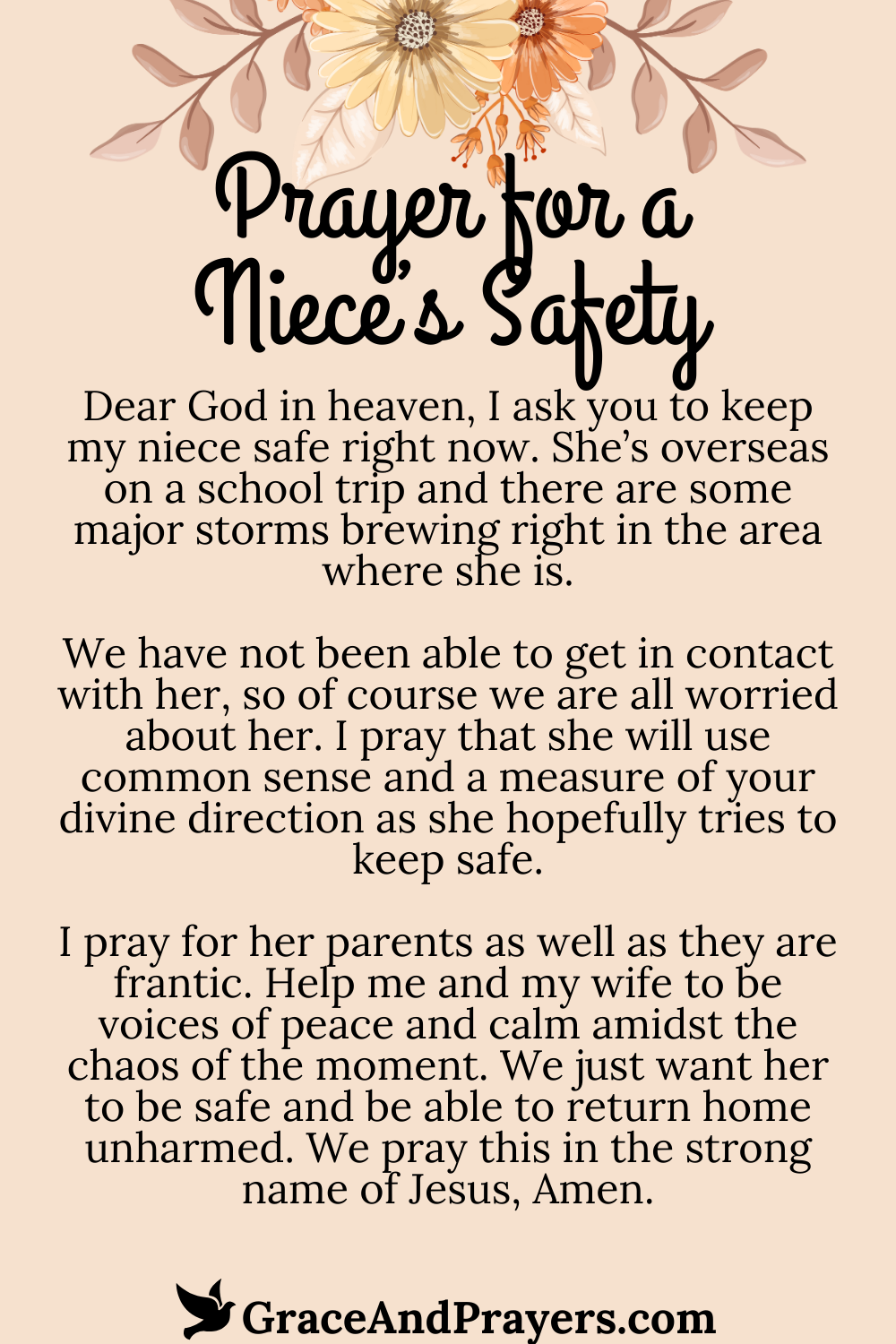 10 Caring Prayers For A Niece - Grace and Prayers 10 Caring Prayers For A Niece - Grace and Prayers