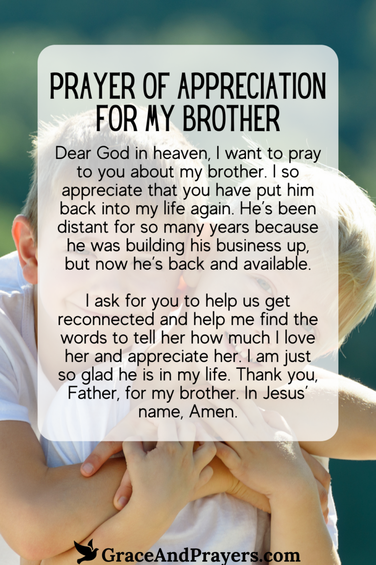 14 Loving Prayers For a Brother - Grace and Prayers