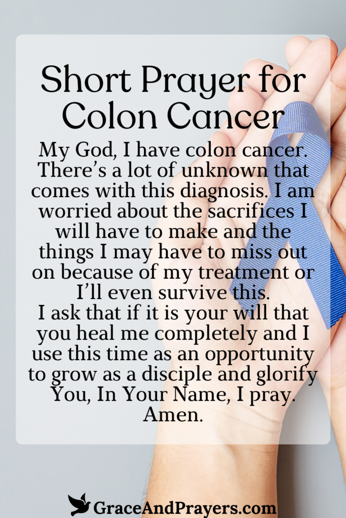 7 Peaceful Prayers for Colon Cancer - Grace and Prayers