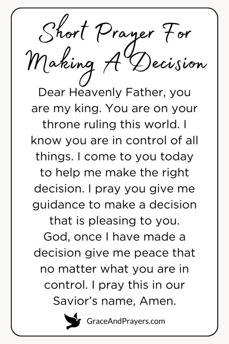 6 Wisdom Seeking Prayers For Making A Decision - Grace and Prayers