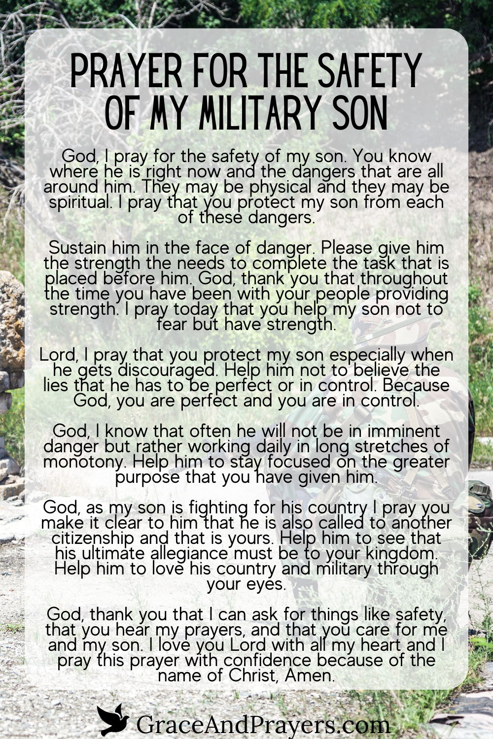 6 Powerful Prayers For Your Son In The Military - Grace and Prayers