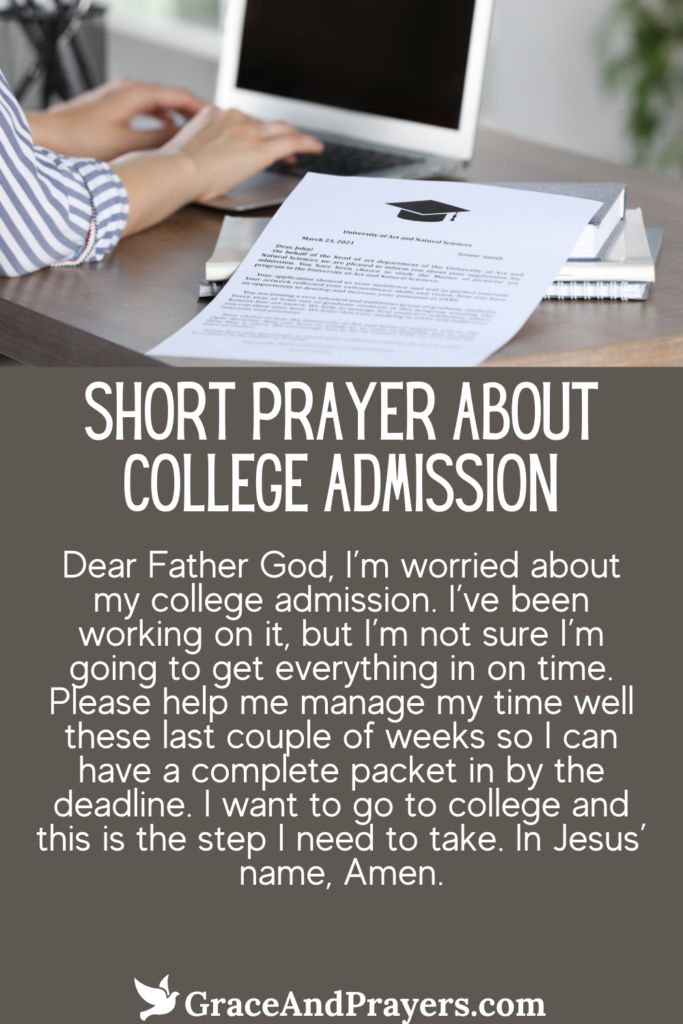 8 Encouraging Prayers For Admission Into College or University - Grace ...