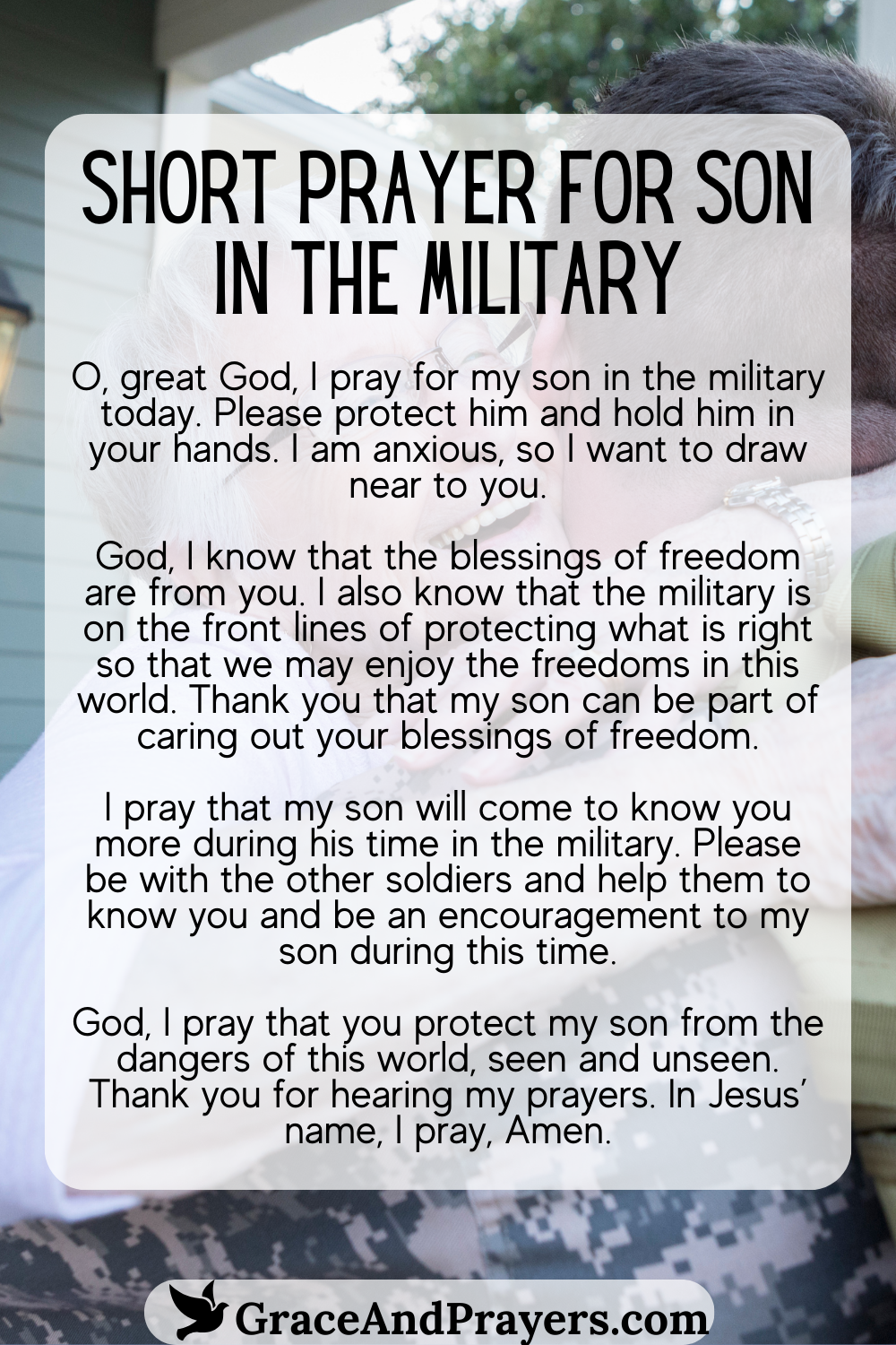 6 Powerful Prayers For Your Son In The Military - Grace and Prayers