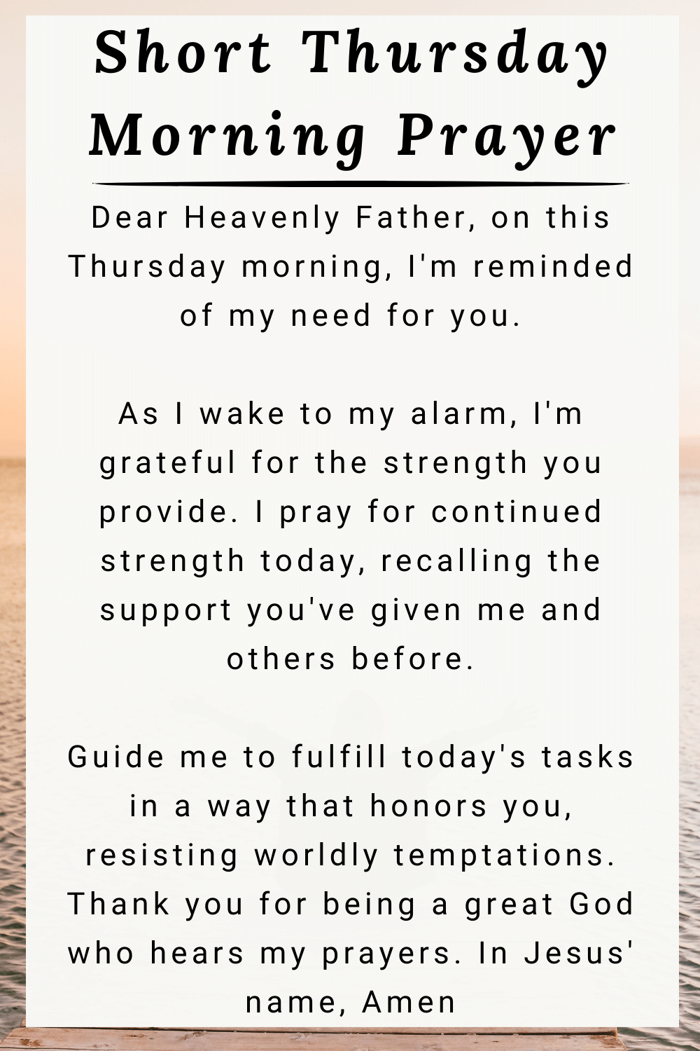 10 Inspiring Prayers For Thursday - Grace and Prayers