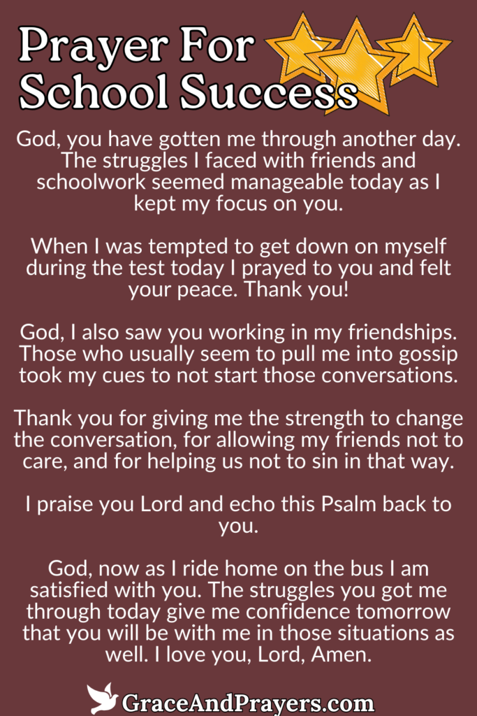7 Encouraging Prayers For Struggling In School - Grace and Prayers