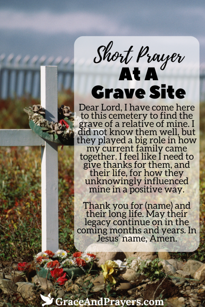 9 Caring Prayers For Visiting A Grave Site - Grace and Prayers