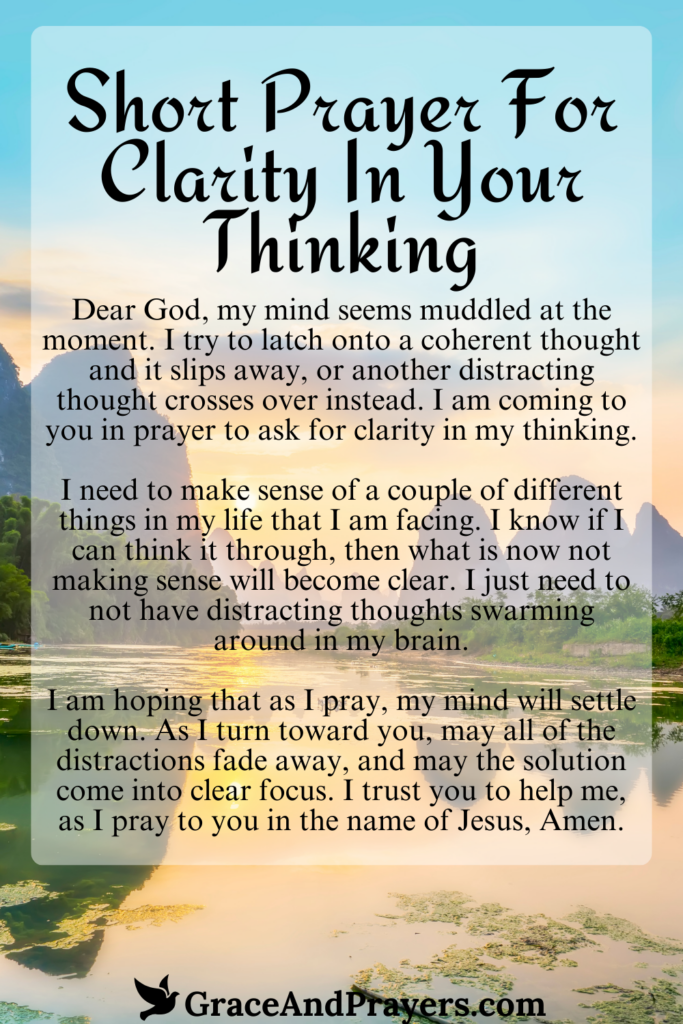 15 Effective Prayers For Clarity And Focus - Grace and Prayers