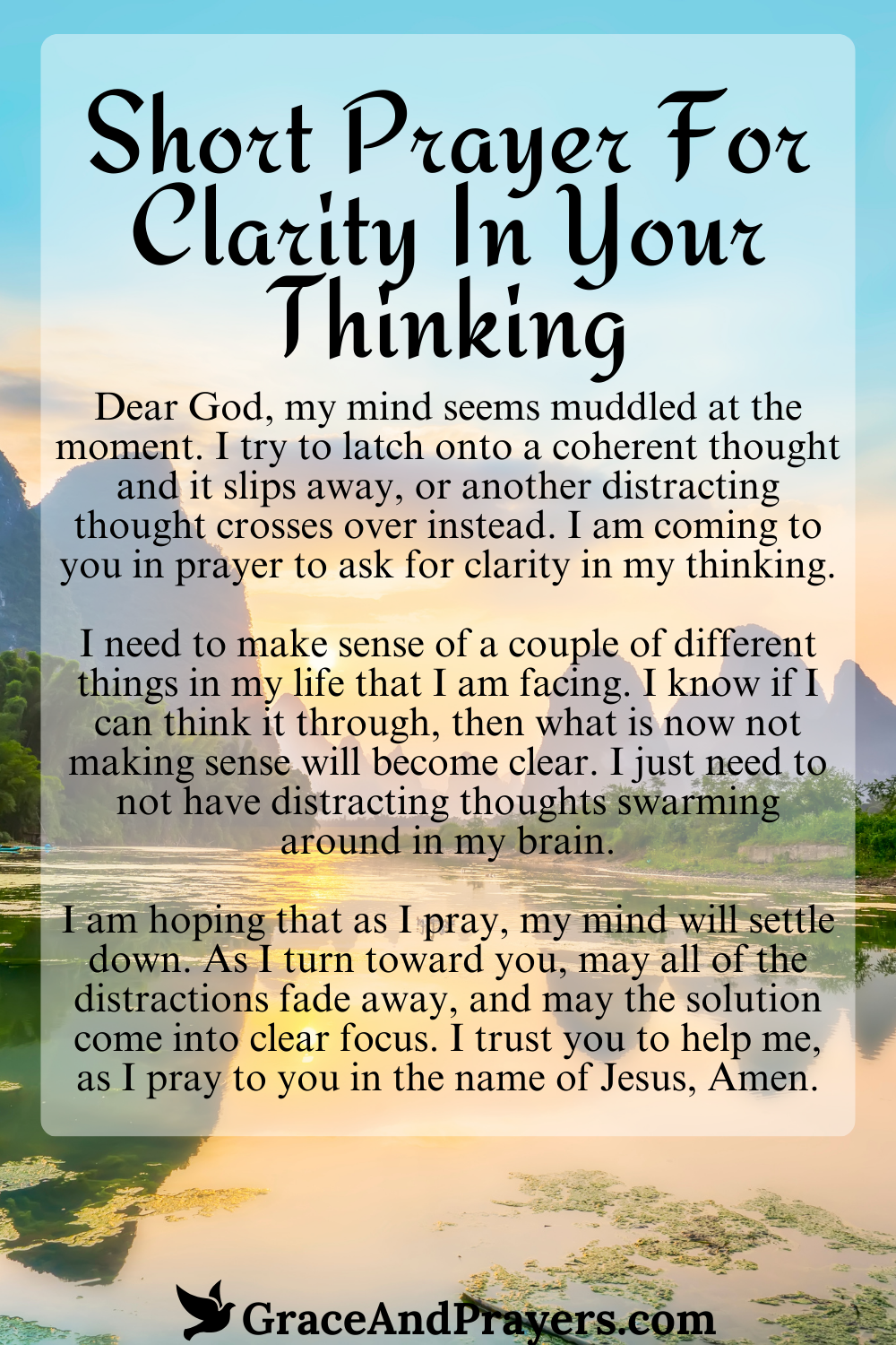 15 Effective Prayers For Clarity And Focus - Grace and Prayers