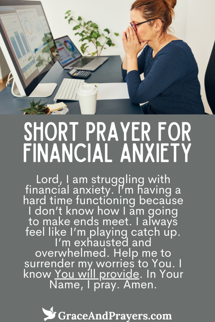 7 Honest Prayers For Financial Anxiety - Grace and Prayers